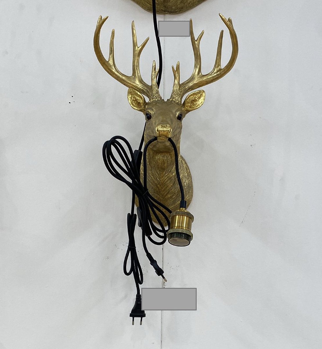 Wandlamp - Dierenlamp Gouden Rendier XS - Hert Lamp Goud | bol.com