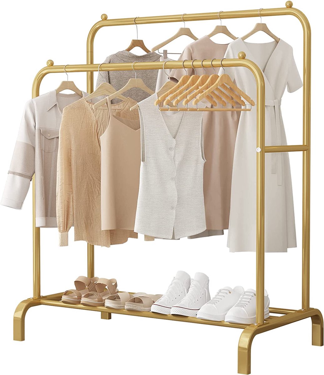 Metalen Kledingrek Vrijstaande Hanger Slaapkamer Kledingrek Met Lagere ...