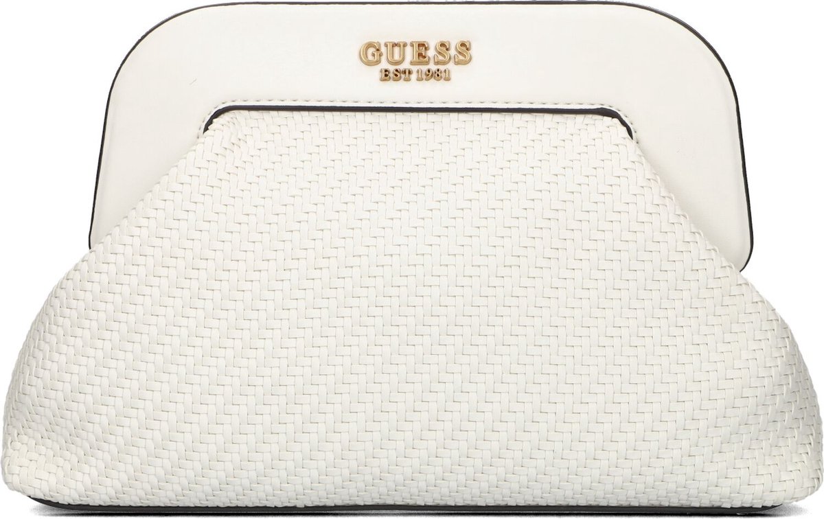 Guess Abey Frame Clutch Clutches Dames - Wit - Maat ONESIZE | bol.com