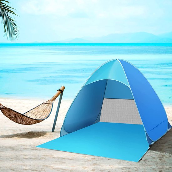 trandschelptent, draagbaar, extra licht strandtent, voor 2-3 personen ...