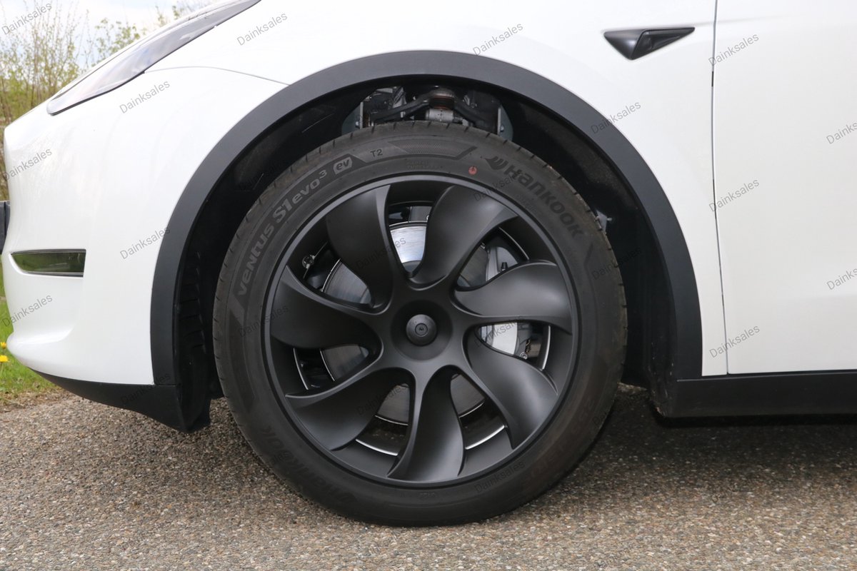 Tesla Model Y Mat Zwarte aerodynamische wieldoppen - Set van 4 ...
