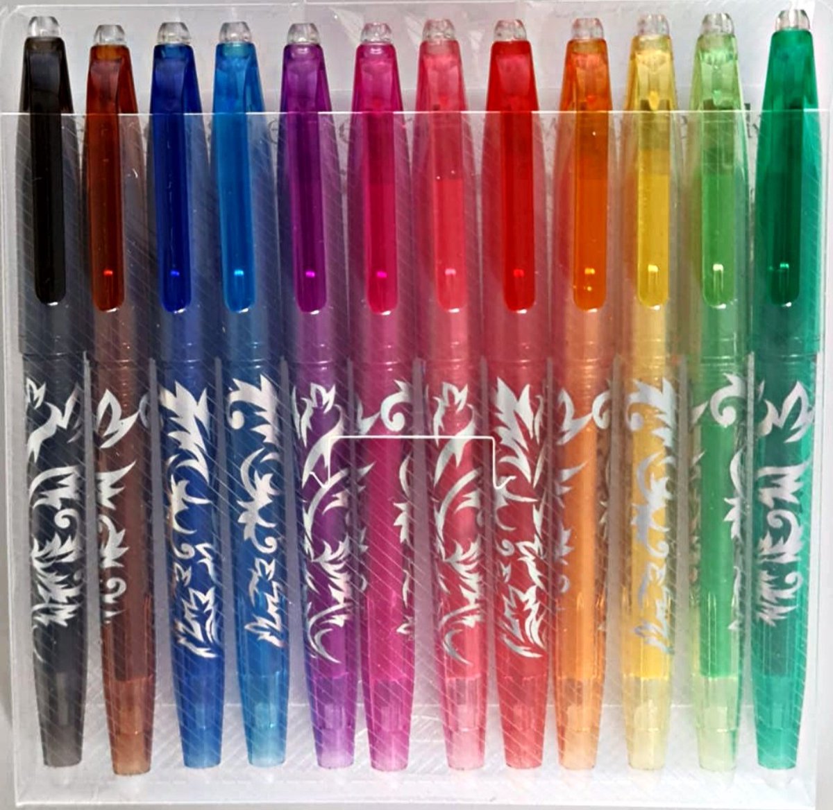 Pencilluxe® 12-delige set uitwisbare pennen met 12 GRATIS navullingen ...