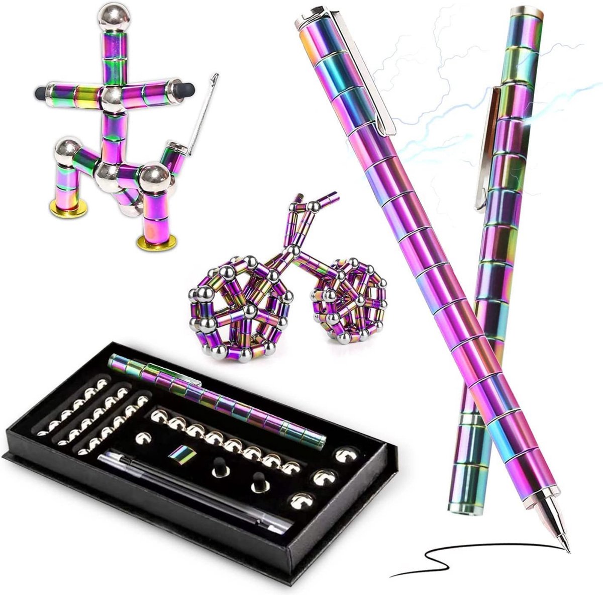Fidget Pen XXL Set - Multicolor - Extra Grote Set - Touchscreen Pen - Fidget Pen... | bol.com