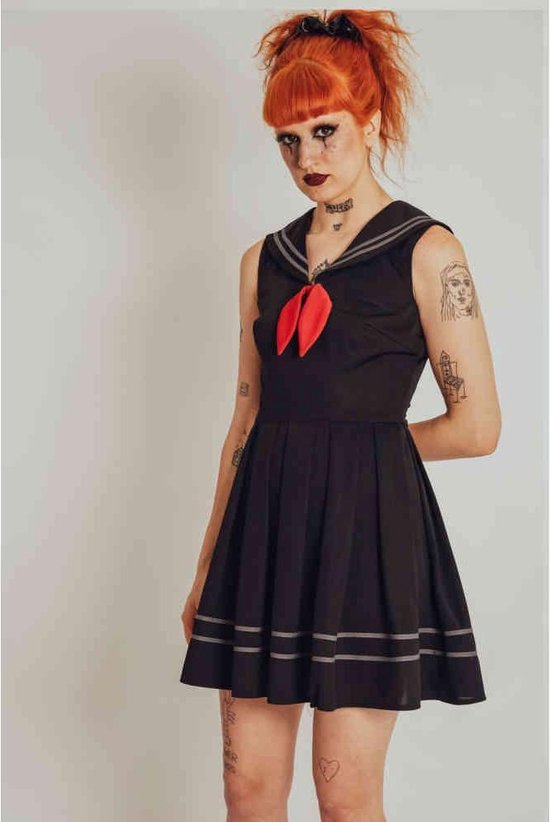 Jawbreaker Korte jurk -XL- Sailor Goth Zwart | bol