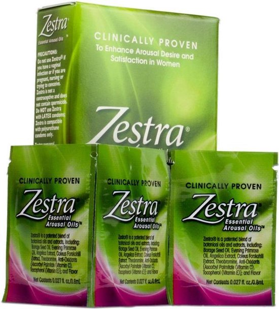 Zestra - essential olie 3 units 0.8ml - olie voor een intens orgasme ...