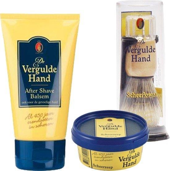 Verguld Hand Pakket - After Shave Balsem & Scheerzeep & Originele ...