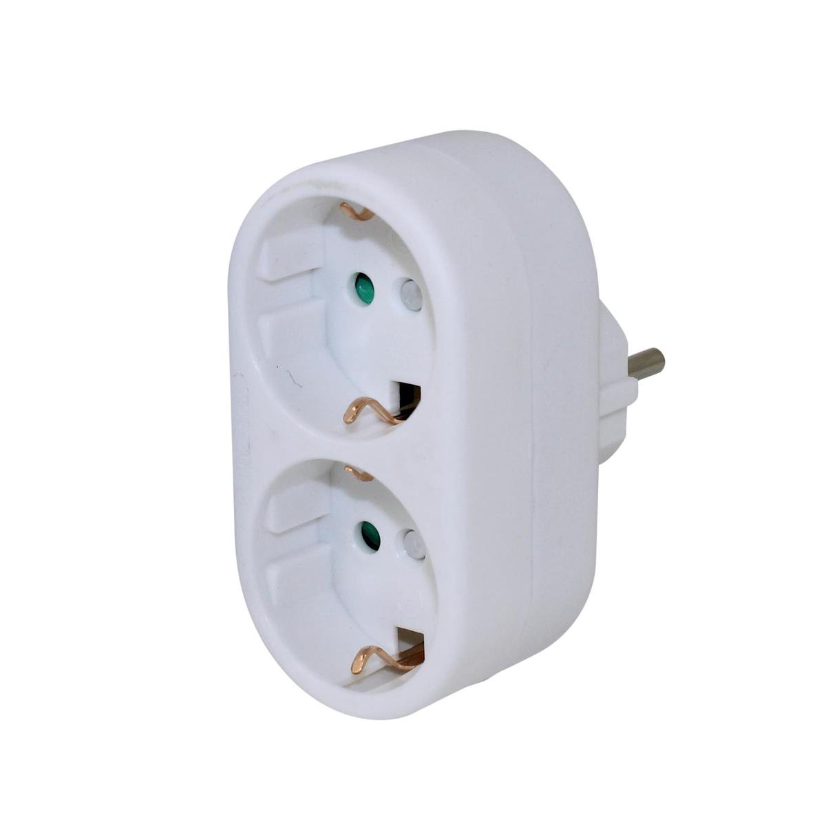 Scanpart stopcontact splitter verticaal - 2 voudig - Verdeelstekker ...