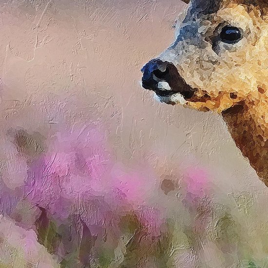 Graphic Message - Tuin Schilderij op Outdoor Canvas - Ree - Hert ...