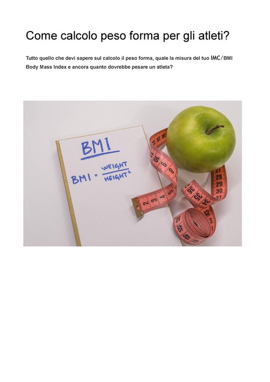 Come calcolo peso forma (ebook), Natural System | 1230003720172 ...