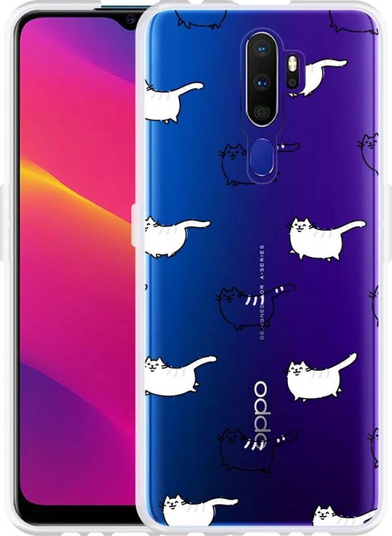 Oppo A9 2020 Hoesje Love my Cat - Designed by Cazy | bol.com