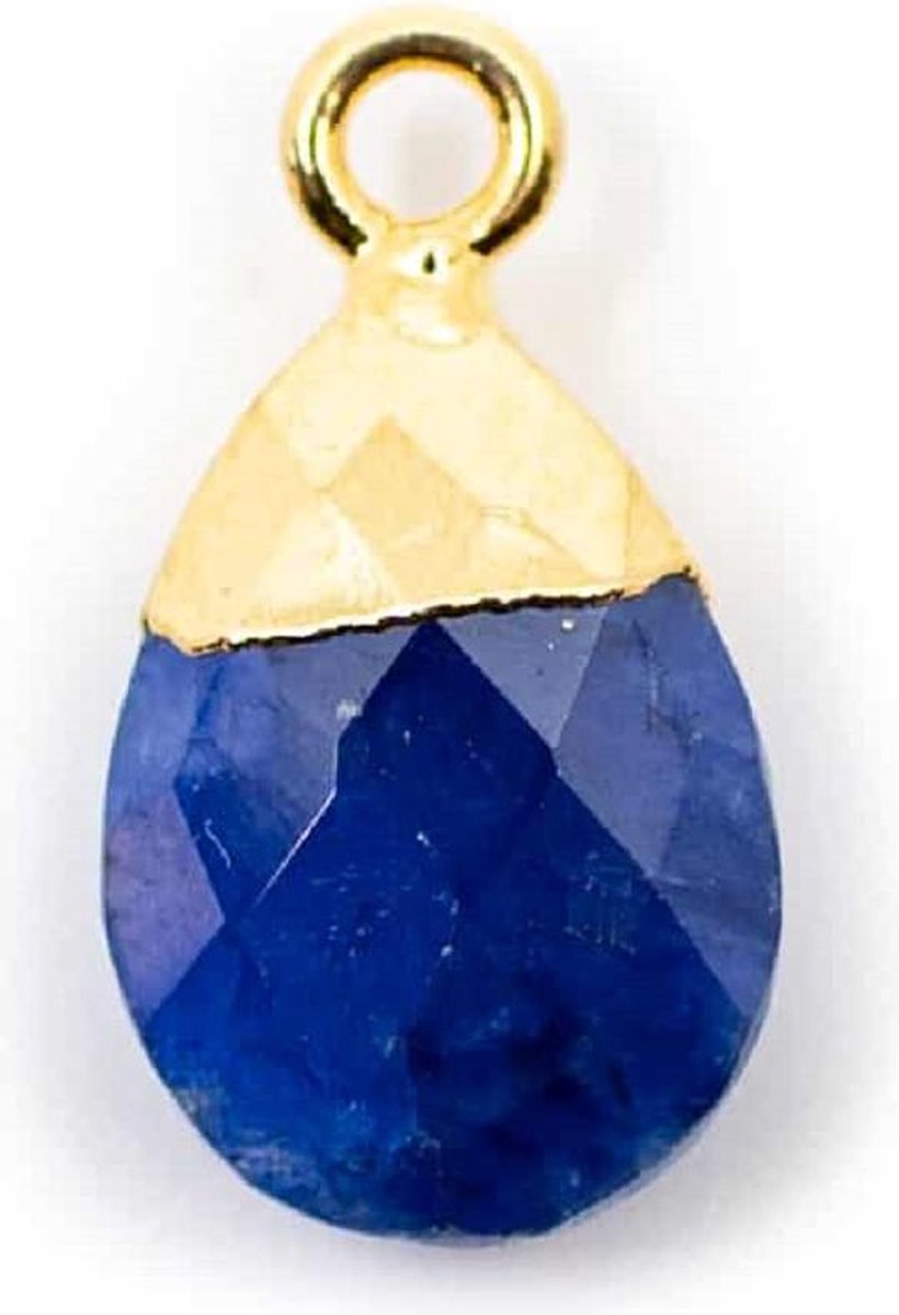 Edelsteenhanger Saffier Peertje (10 mm) | bol.com