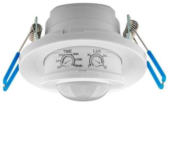 Goobay PIR bewegingssensor - 8m bereik - inbouw plafond / wit | bol