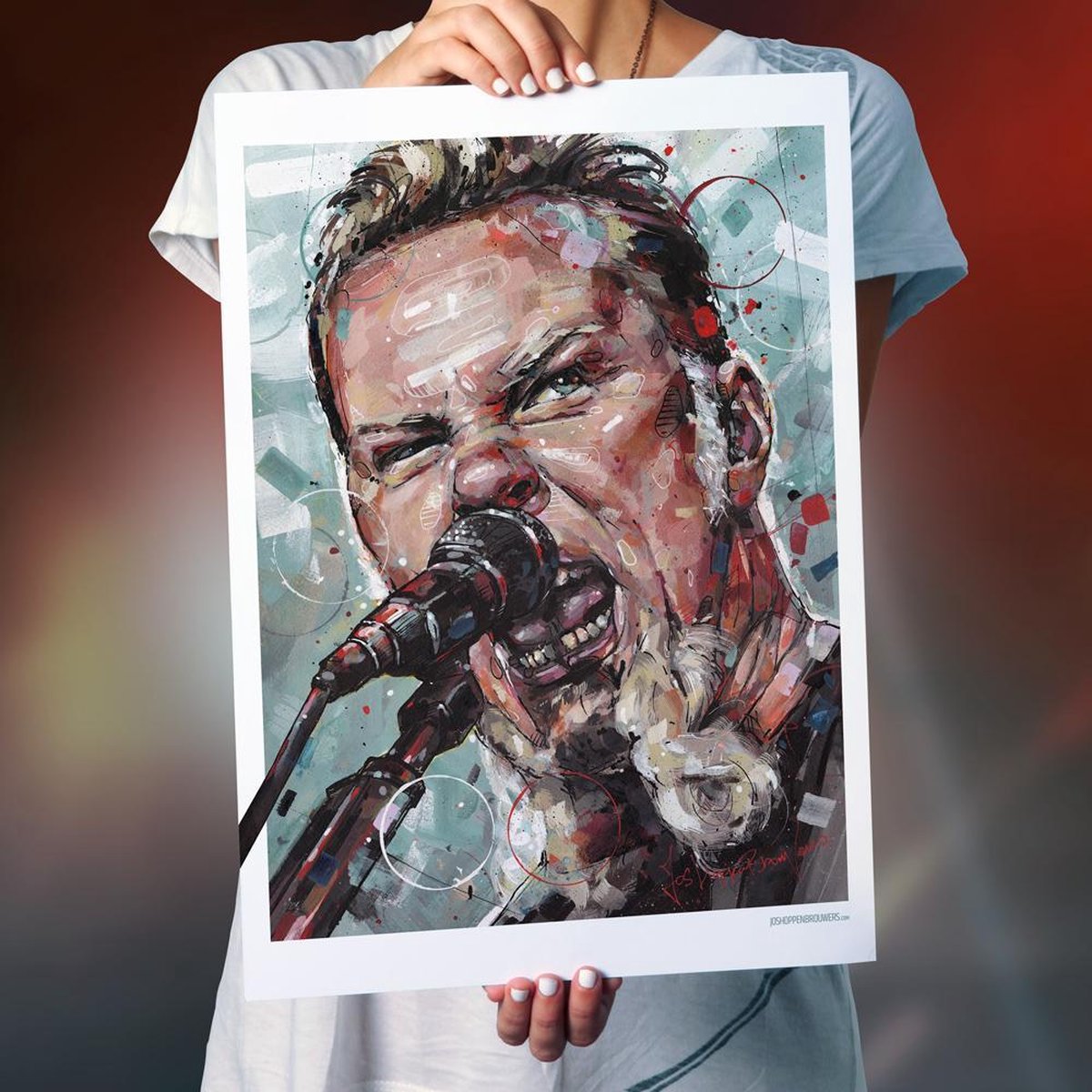 James Hetfield, art print (50x70cm) | bol.com