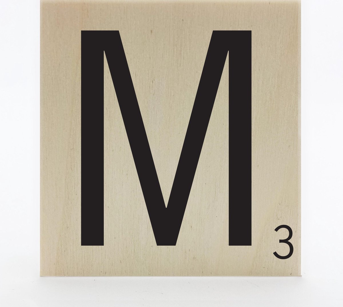 bol.com | Houten scrabble letter M - 8 x 8 cm