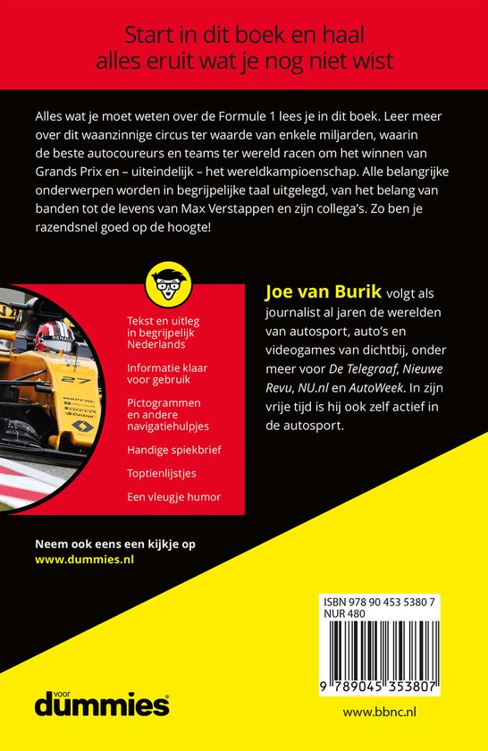 Voor Dummies - Formule 1 voor dummies, Joe van Burik | 9789045353807 ...