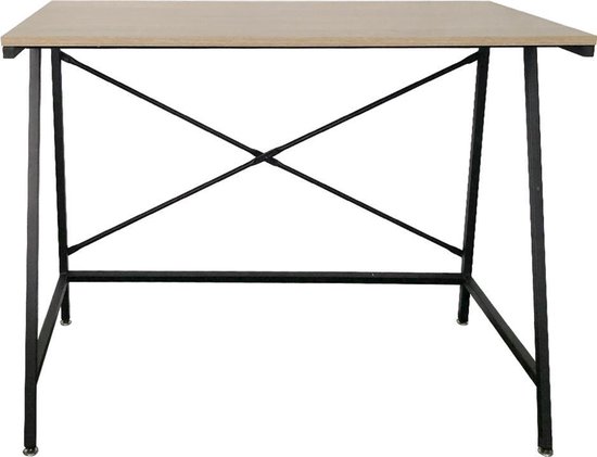 Bureau laptop computer tafel Stoer - industrieel vintage - zwart metaal ...