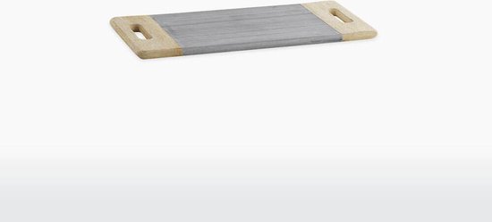 Marmeren Serveerplank - BWARI - Mangohout & Grijs Marmer - Small (1.5 x ...