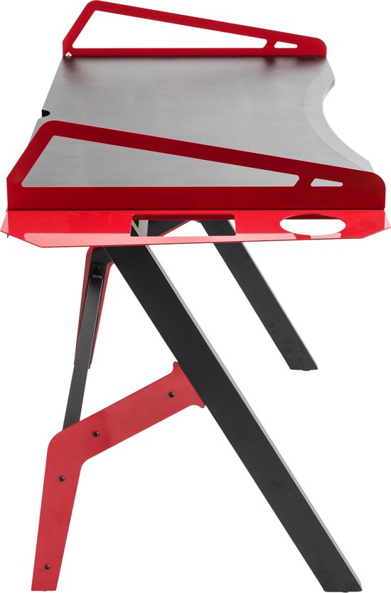 Game Bureau met Metalen Frame - Gaming Desk - Zwart / Rood | bol.com