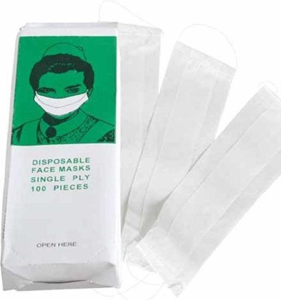 Mondkapjes 100 stuks Wegwerp Mondkapje - Mond bescherming - Hygiene ...