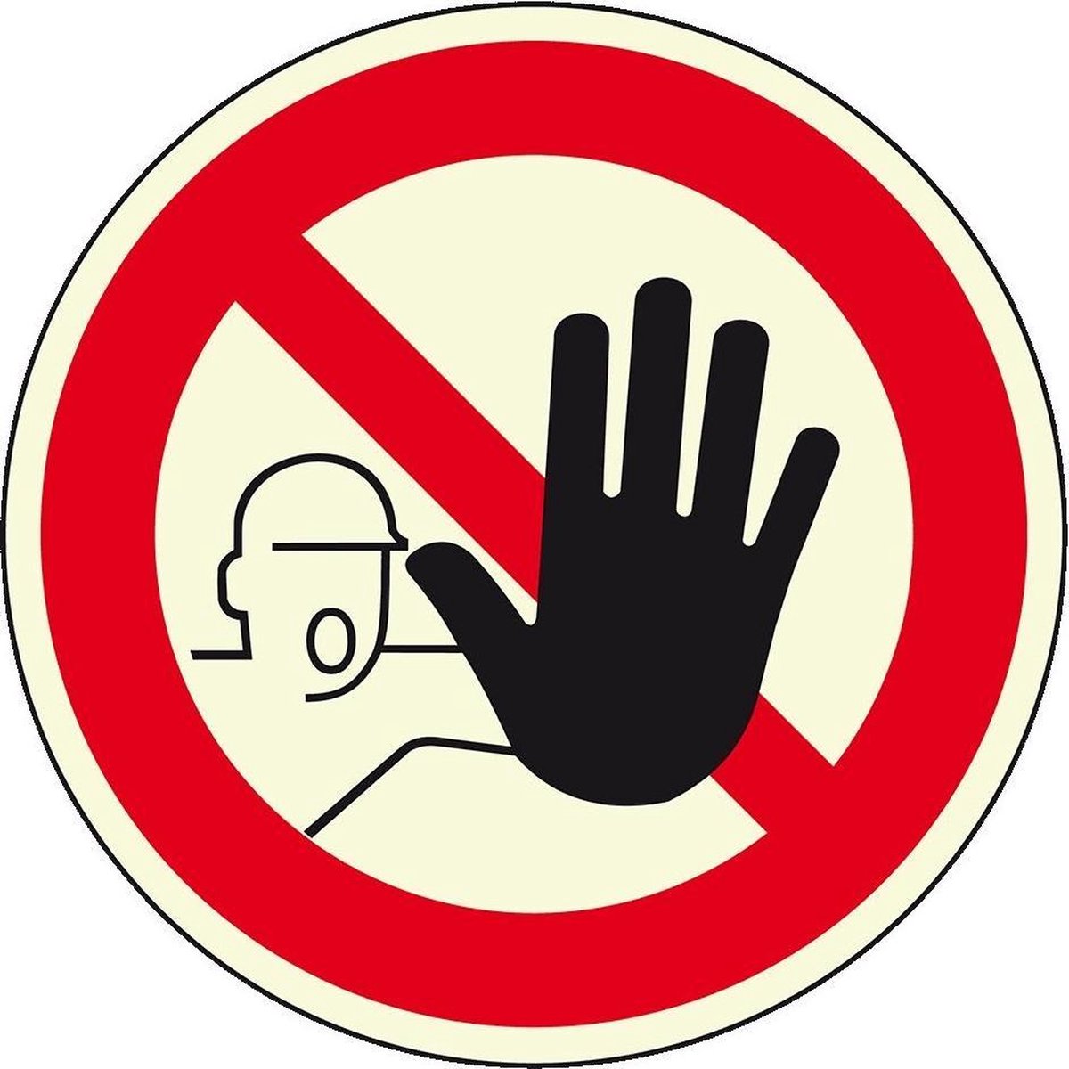 Verboden toegang voor onbevoegden sticker, ISO 7010 100 mm | bol.com