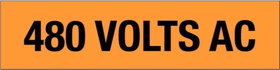 480 volts AC sticker 80 x 20 mm | bol.com
