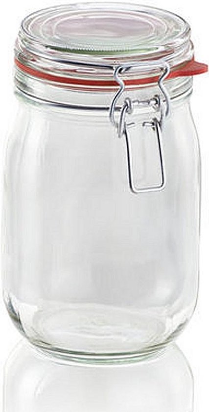 Leifheit 3193 Weckpot met Beugelsluiting 1140 ml Glas/RVS | bol