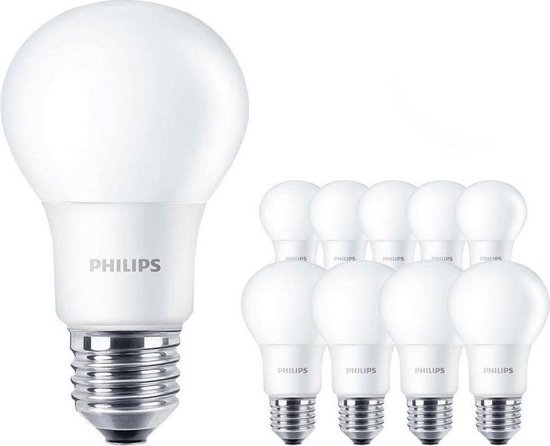Voordeelpak 10x Philips Corepro LEDbulb E27 Peer Mat 5.5W 470lm - 827 Zeer Warm Wit |... | bol.com