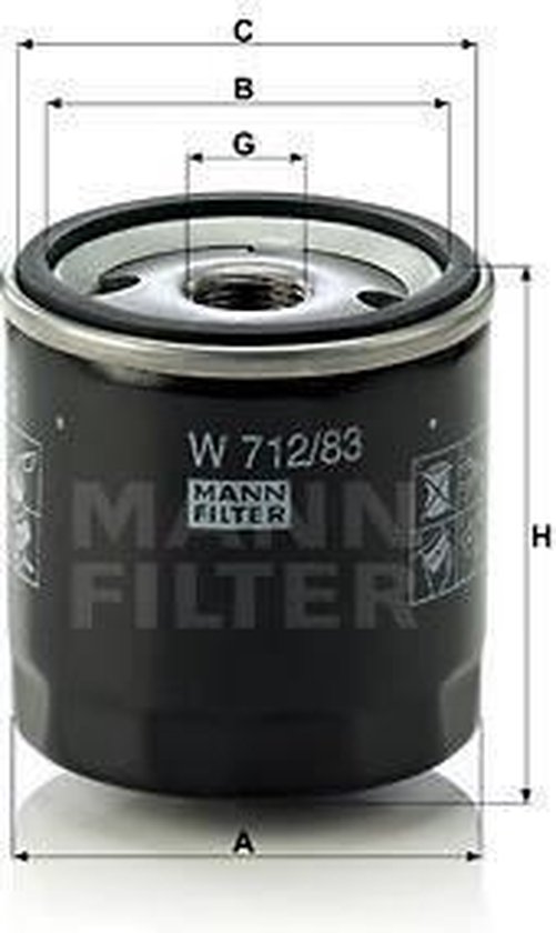 MANN FILTER Oliefilter W712 / 83 | bol