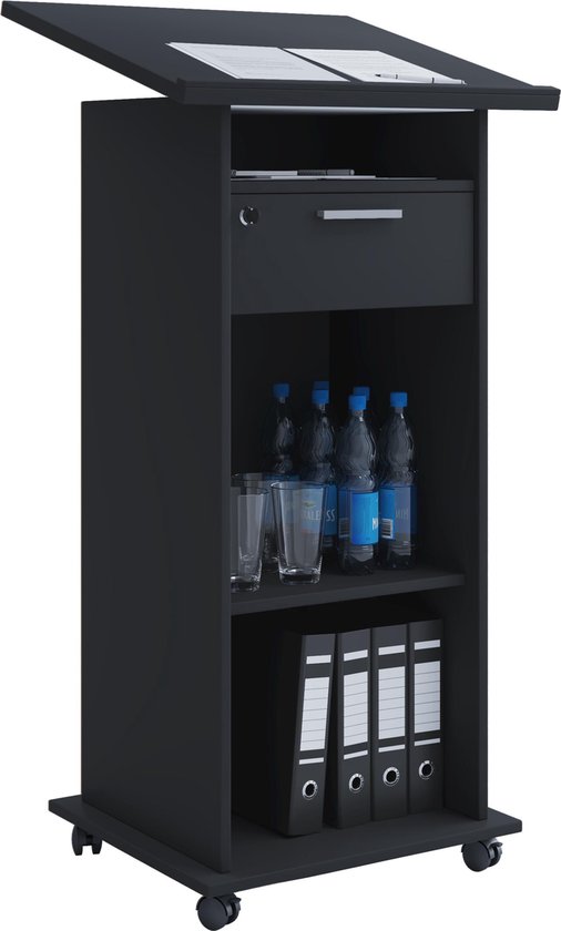 Lessenaar laptop tafel - lezenaar lectern verrijdbaar - werkblad ...