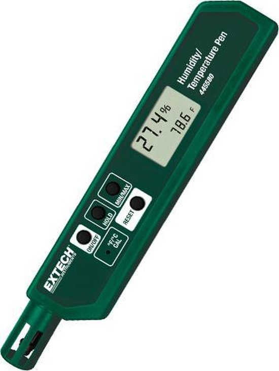 Extech 445580 Vochtigheidsmeter en thermometer - penformaat | bol.com