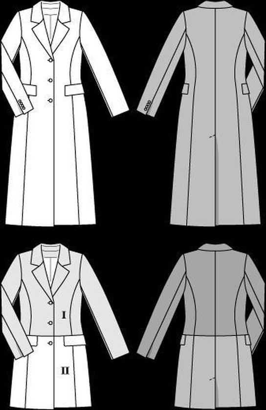 Burda Naaipatroon 6845 - Mantel en Jas - Lange Patroon | bol