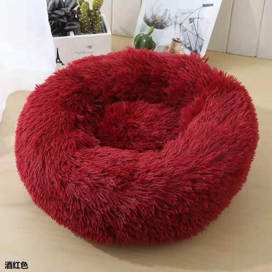 Fluffy donut mand - hondenmand - kattenmand - pluche - wasbaar - zacht ...