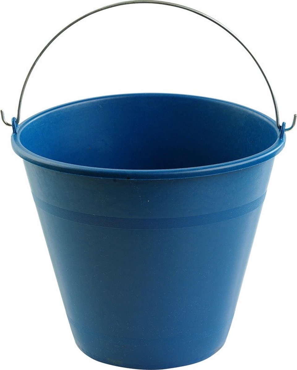 2x Blauwe schoonmaakemmers/huishoudemmers 8 en 16 liter - Agri emmers ...