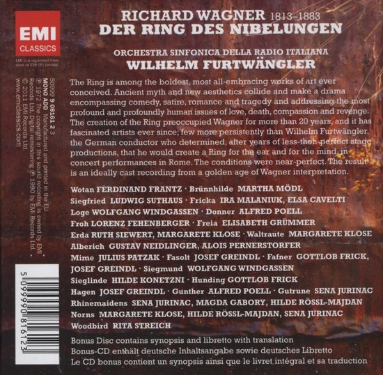 Der Ring Des Nibelungen, Wilhelm Furtwängler | CD (album) | Muziek | bol
