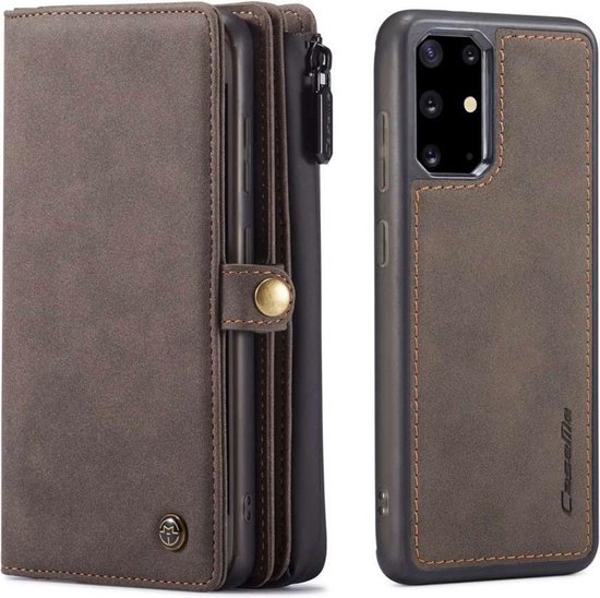 Samsung Galaxy S20+ Bookcase hoesje - CaseMe - Effen Bruin - Leer | bol