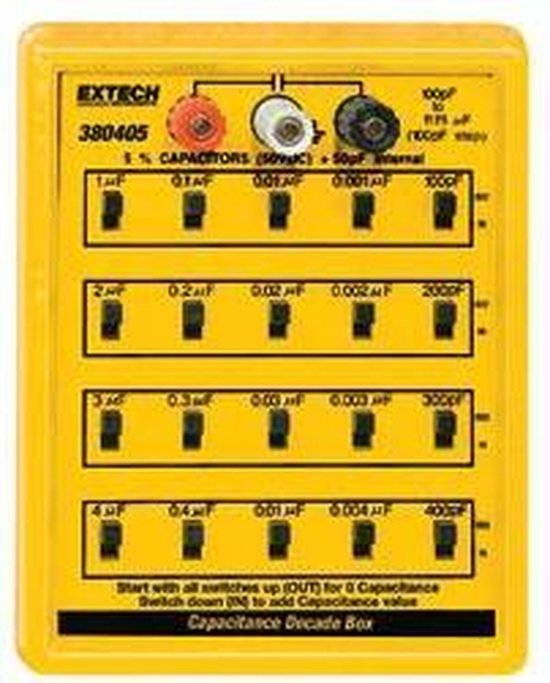 Extech 380405 - decade box - capaciteit - 100pF tot 11.111 µF | bol