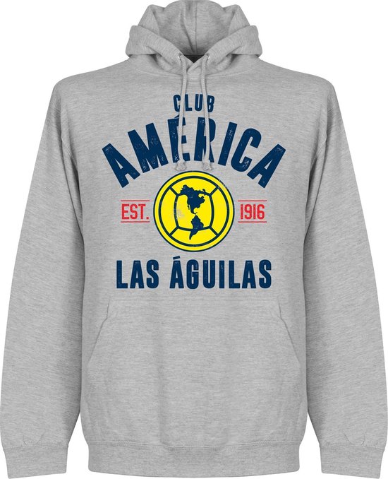 Club America Established Hooded Sweater - Grijs - XL | bol