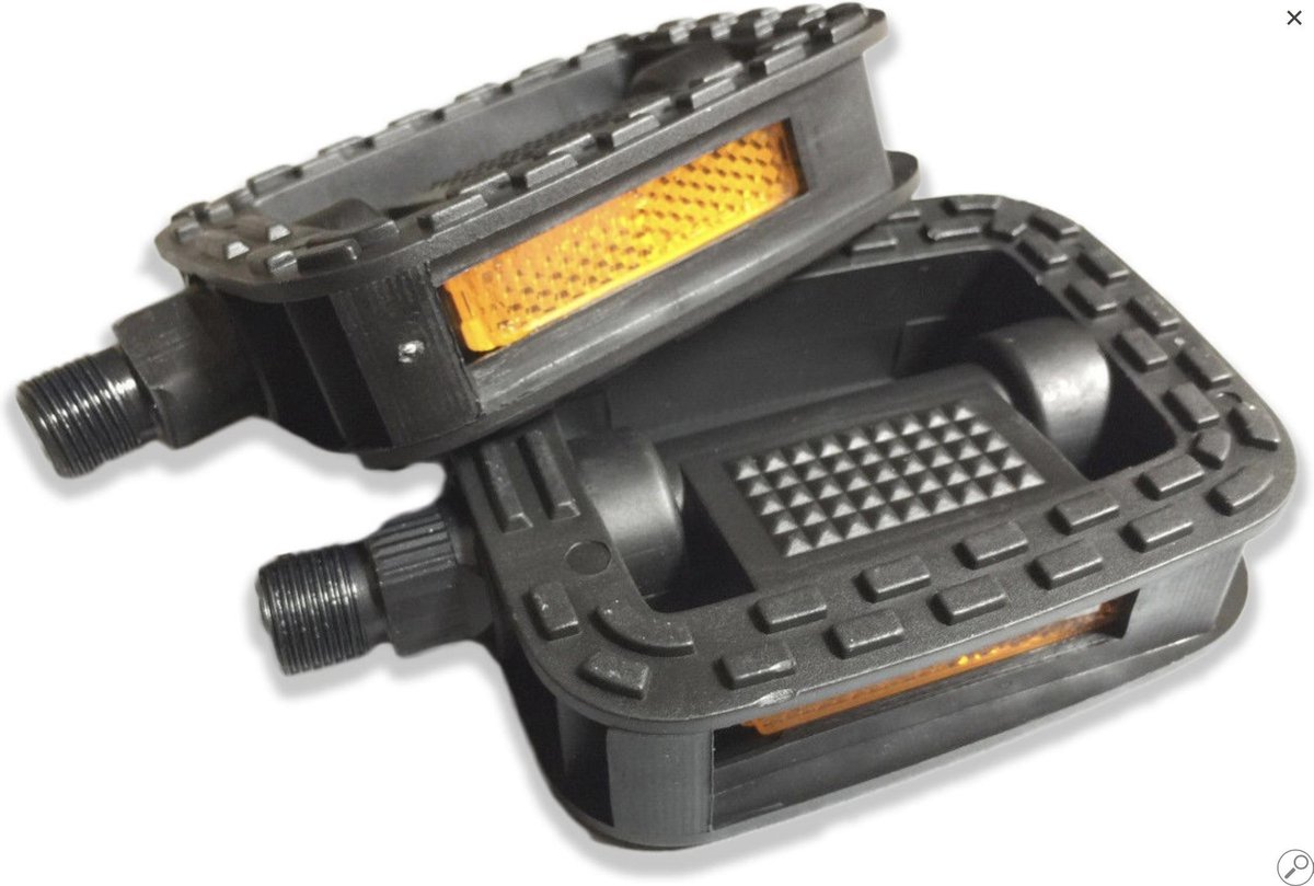 Anti-Slip Fietspedalen Set met Reflectoren - Zwart - Fiets Pedalen ...