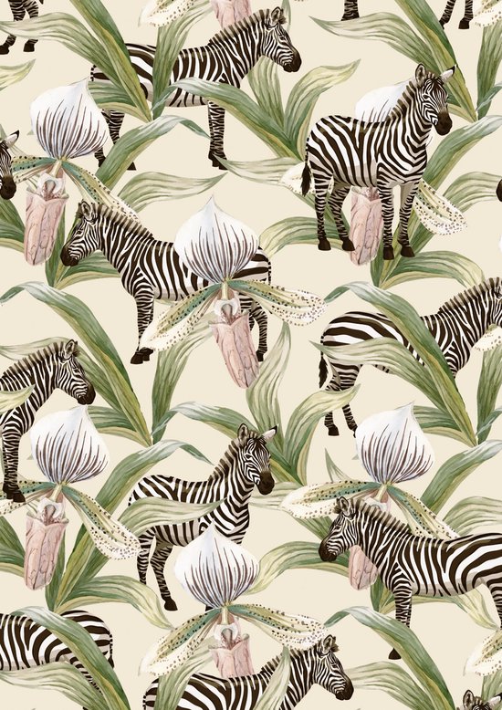 Papier cadeau Jungle Zebra K601968 - Largeur du rouleau de comptoir 50 ...