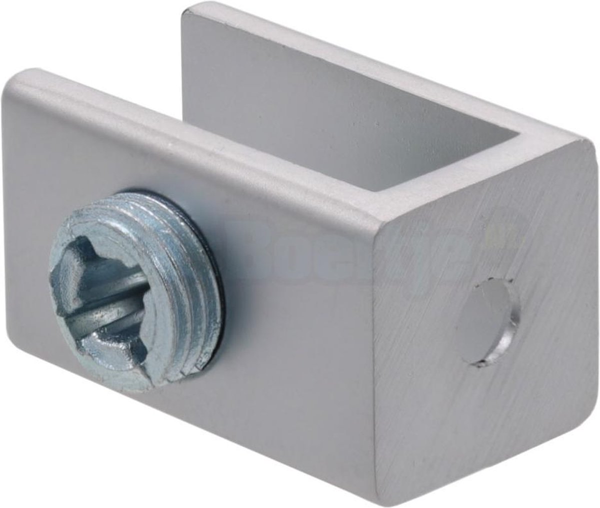 Glasplaatdrager 15 x 16 x 27 mm, voor glasdikte 6 t/m 10 mm, Aluminium ...