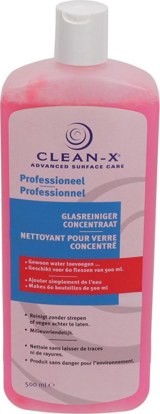 Clean-X glasreiniger concentraat (500 ml) | Professioneel | bol