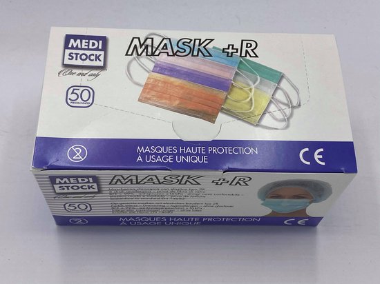 Medistock Mask +R Type II - Oranje & Roze - 3 laags - 3 lagen ...