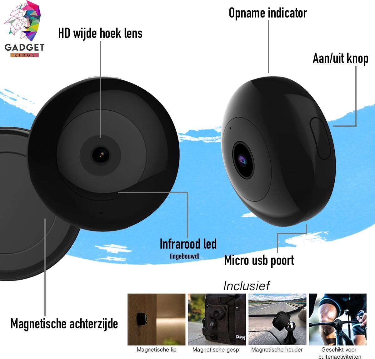 Verborgen Wifi Camera Met App – JK Innovations® - Draadloze Action Spycamera - IP... | bol