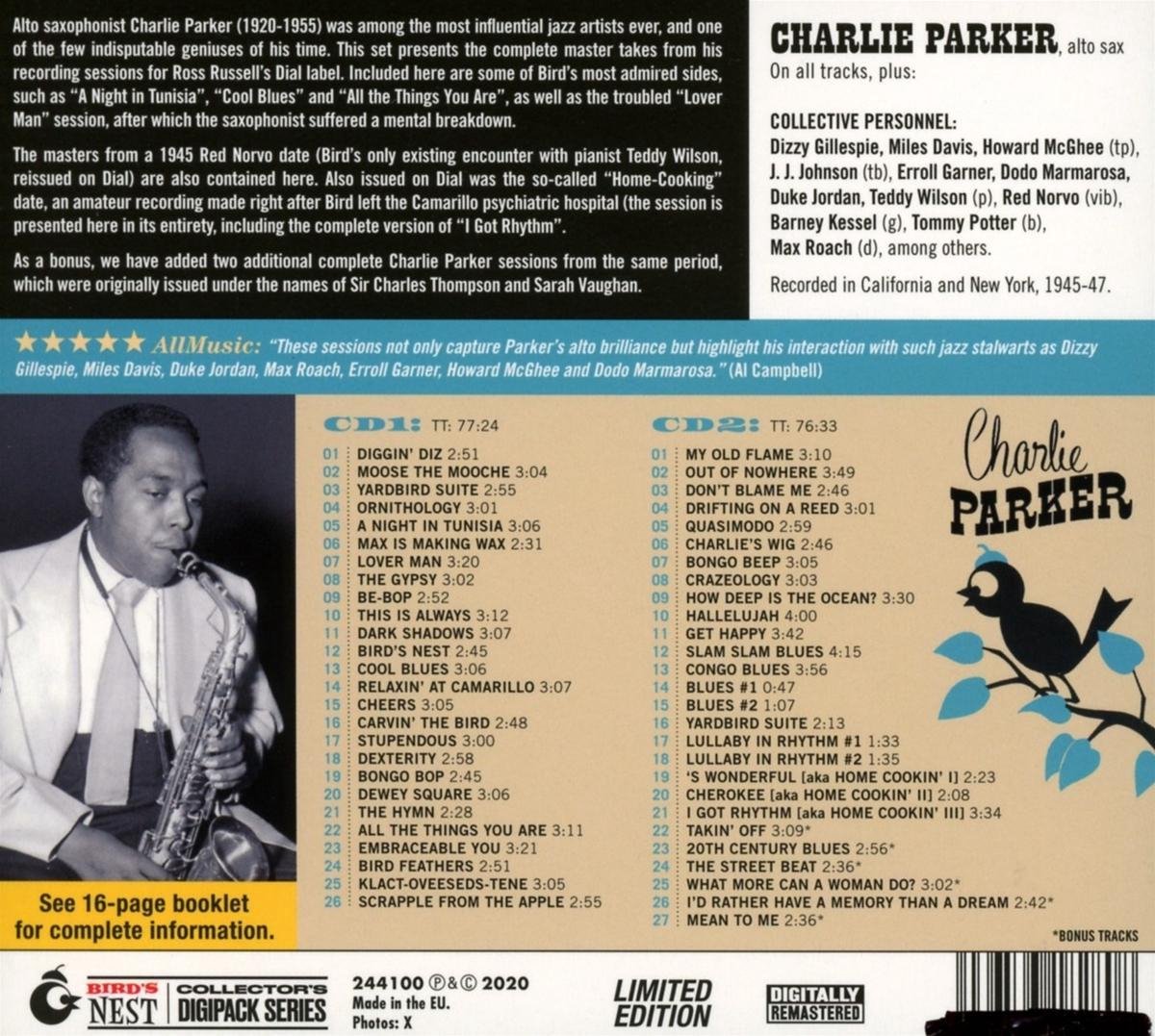 The Complete Dial Masters (Centennial Celebration Collection), Charlie Parker | CD... | bol.com