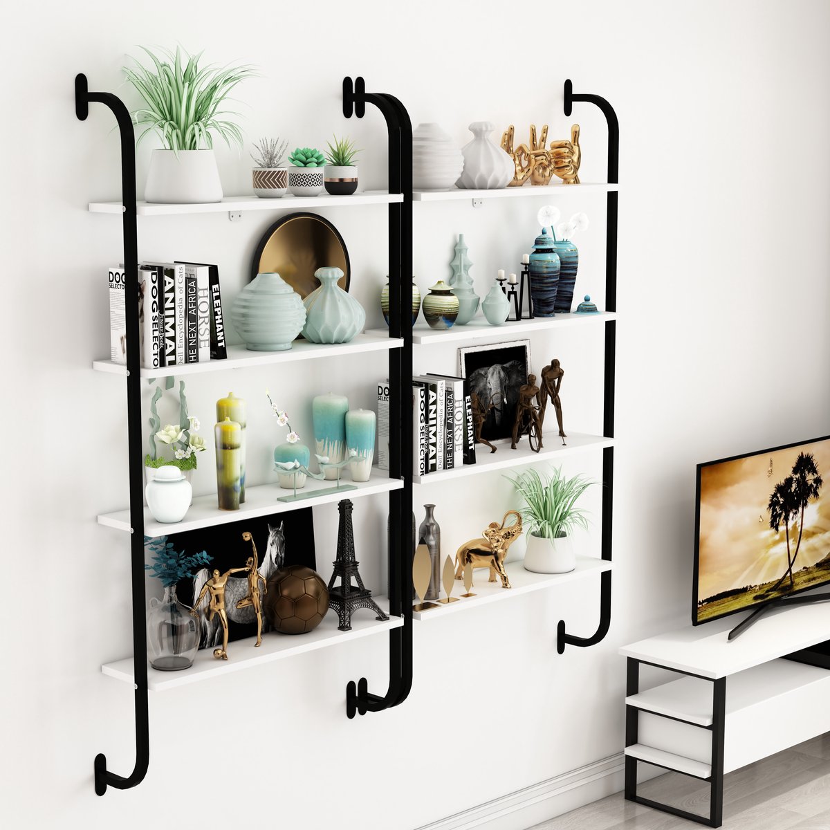 SENSA - Wandkast - Buffetkast - Woonkamer kast - Stellingkast - Rek ...