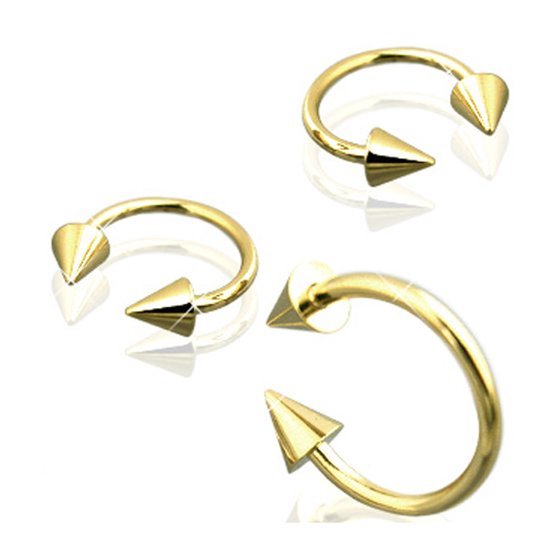 Piercing horseshoe punt gold plated | bol