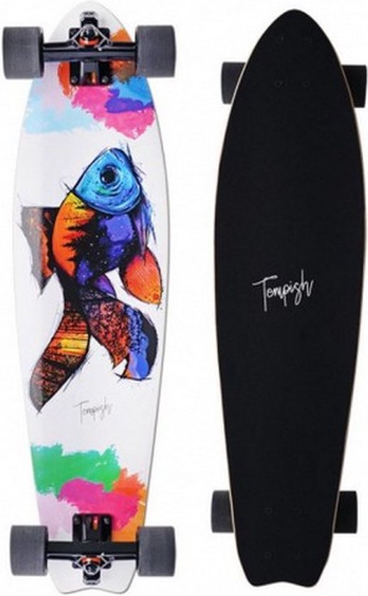 longboard fish 82,5 x 21,5 cm wit/zwart | bol.com