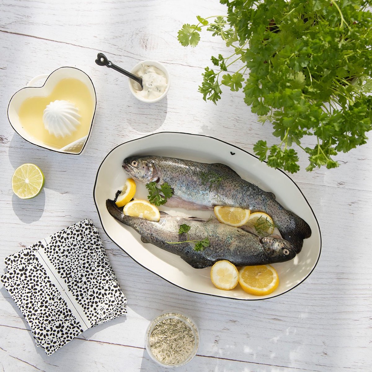 Bastion Collections - Ovenschaal - wit met zwart randje | bol.com