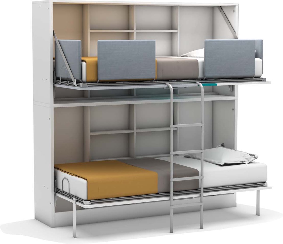 Multimo Opklapbare Stapelbed / Opklapbed - 1116 | bol.com