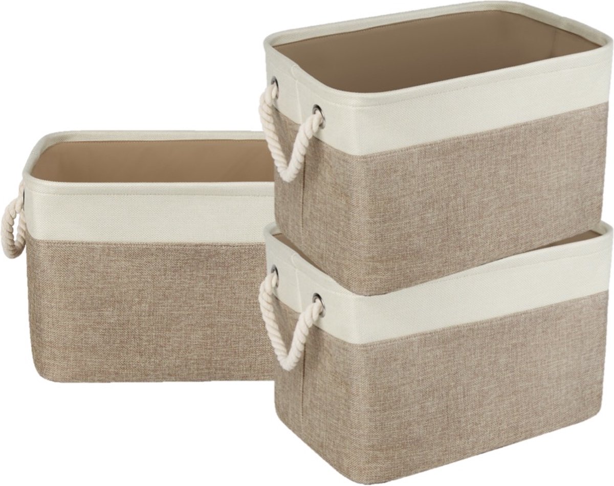 Oliva's - Kast Organizers - Set van 3 stevige opbergmanden - Opberg box ...